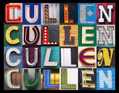 CULLEN Name Poster featuring photos of actual sign letters | eBay