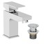 Modern Chrome Bathroom Square Tap Sets | Basin & Bath Taps with Shower ...