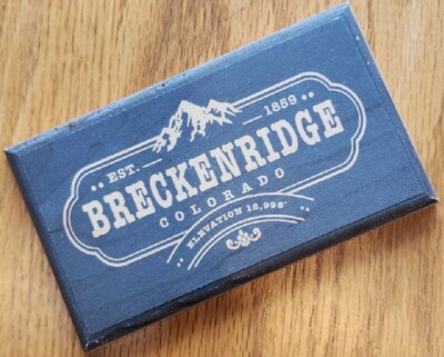 Custom Snow SKi Breckenridge Sign -Rustic Hand Made Beautiful Wooden ...