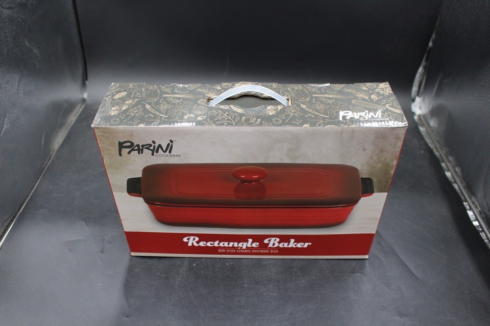 NEW Classy Parini Cookware Rectangle Baker, Non-Stick Ceramic Covered ...