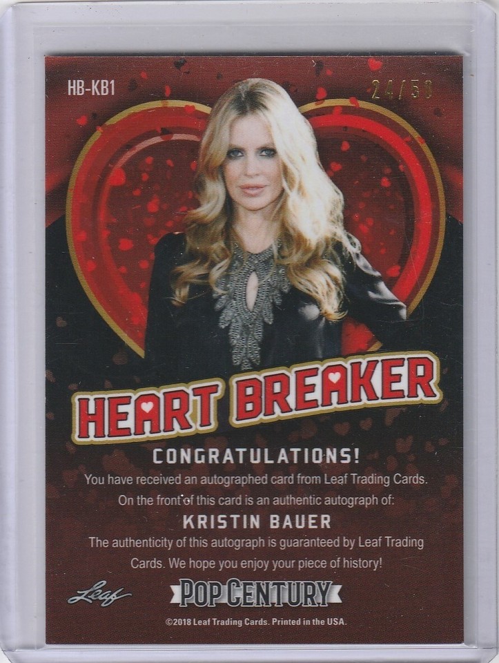 2018 Pop Century Heart Breaker Prismatic Blue #HB-KB1 Kristin Bauer ...