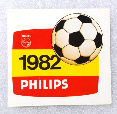 PHILIPS & SPAIN 82 FIFA WORLD CUP VTG Sticker Decal Soccer Advertising ...