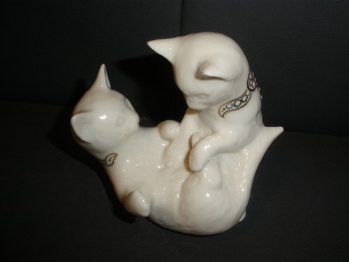 Vtg 1995 Lenox China Jewels Collection Figurine Playing Playful Cats ...