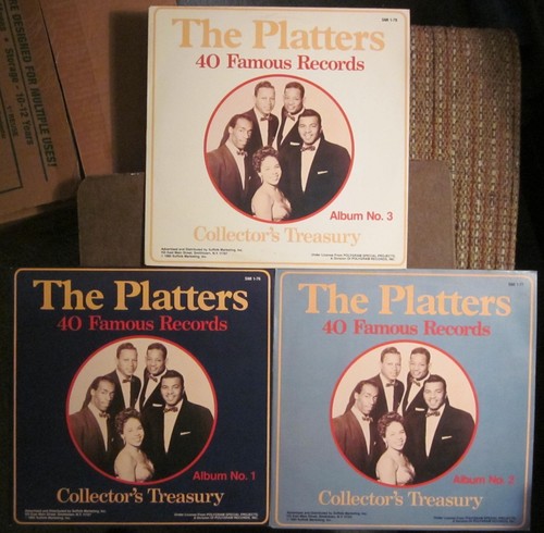 Lot of 3-The Platters 40 Famous Records vinyl LPs (SMI 1-76,77,78) 1985 ...