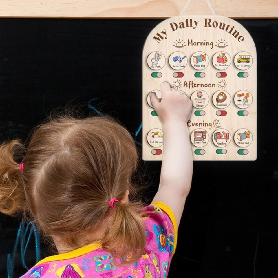Kids Daily Routine Chart Visual Planner for Learning | eBay Australia