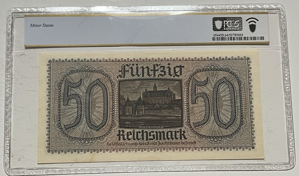 50 reichsmark 1940-1945 Third Reich Banknote PCGS MS64 | eBay