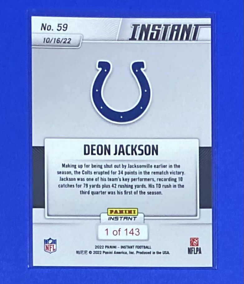 2022 Panini Instant Football - NFL BASE / ROOKIE CARD SP - Pick A Card ...