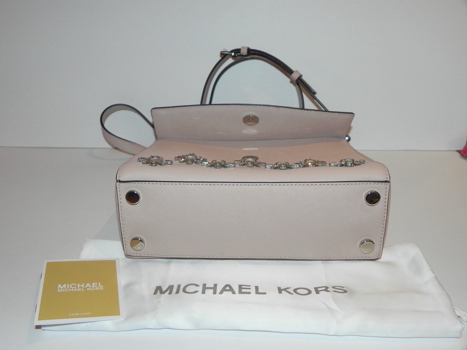 NWT MICHAEL Michael Kors Ava Small Jewel Top Handle Satchel - Ballet ...