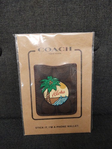 Coach Mahogany Multicolor Palm Tree Aloha Hawaii Phone Stock On Wallet ...