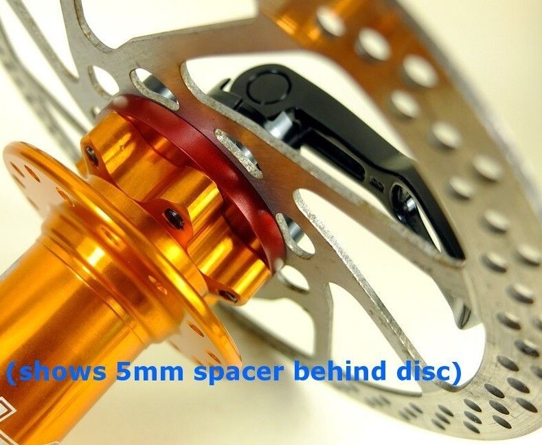 VeloSolo 6 hole COG DISC BRAKE ROTOR SPACER 1/2/3/5 mm boost hub 44 BCD ...