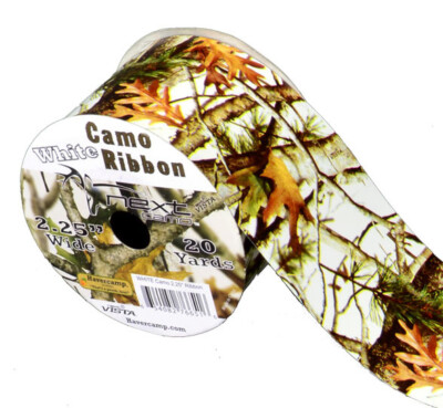 White Next Camo Ribbon 2.25" Wide | eBay