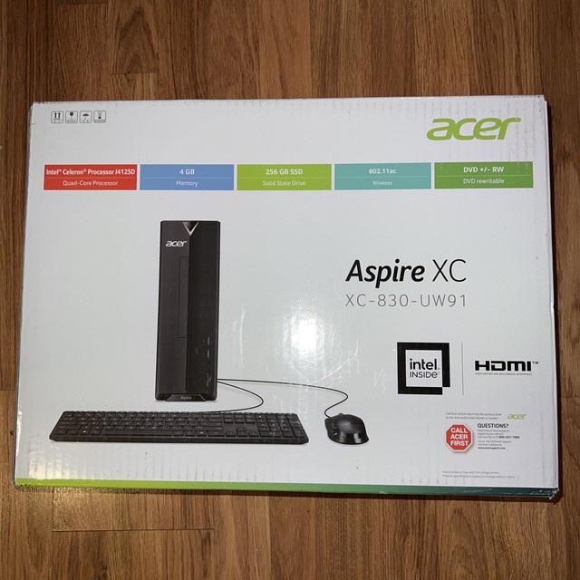 Acer Aspire XC-830-UW91 (256GB SSD, Intel Celeron J4125, 2 GHz, 4GB RAM ...