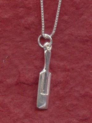 Sterling Silver Cricket Bat Necklace NEW Solid 925 3D Charm Pendant and ...