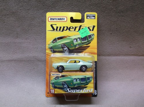MATCHBOX 2005 #18 SUPERFAST GREEN 70 1970 PONTIAC GTO JUDGE RAM AIR HOT ...