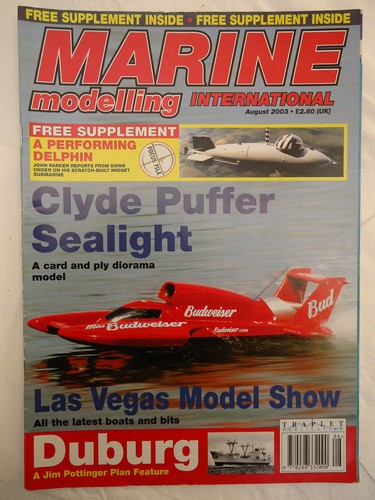 Marine Modelling Int. Magazine August 2003 Used but in good condition ...
