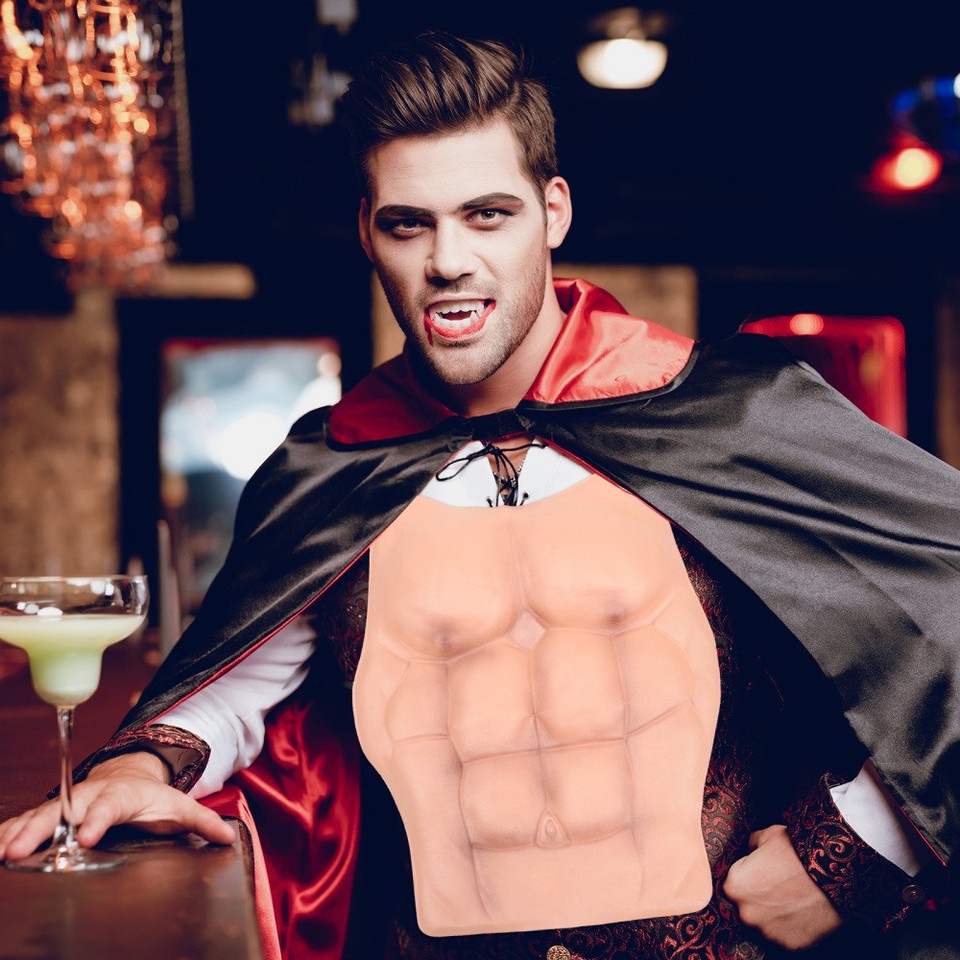 Fake Chest Muscle Props Suit Halloween Costume Adult Male | eBay UK