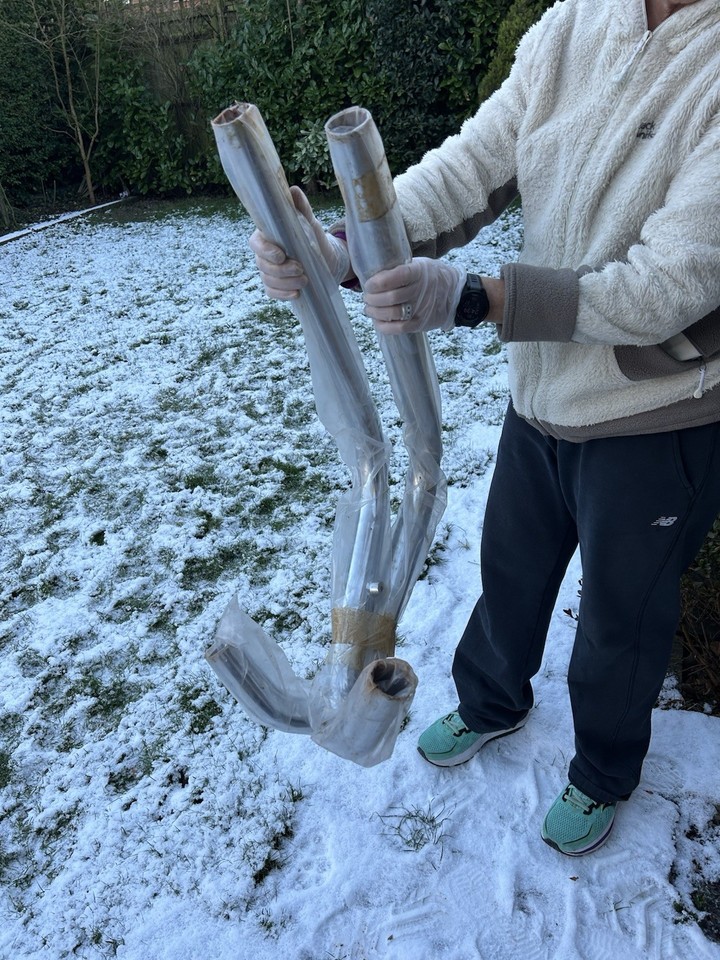 New Triumph T120 Bonneville, 6T, TR6 Exhaust Pipes With Round Lug For ...