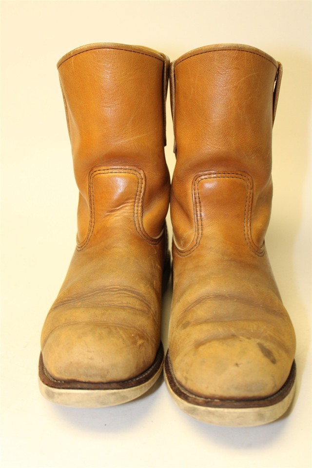 Red Wing Pecos 866 Vintage USA Made Men 10.5 D 44 Leather Soft Toe Work ...