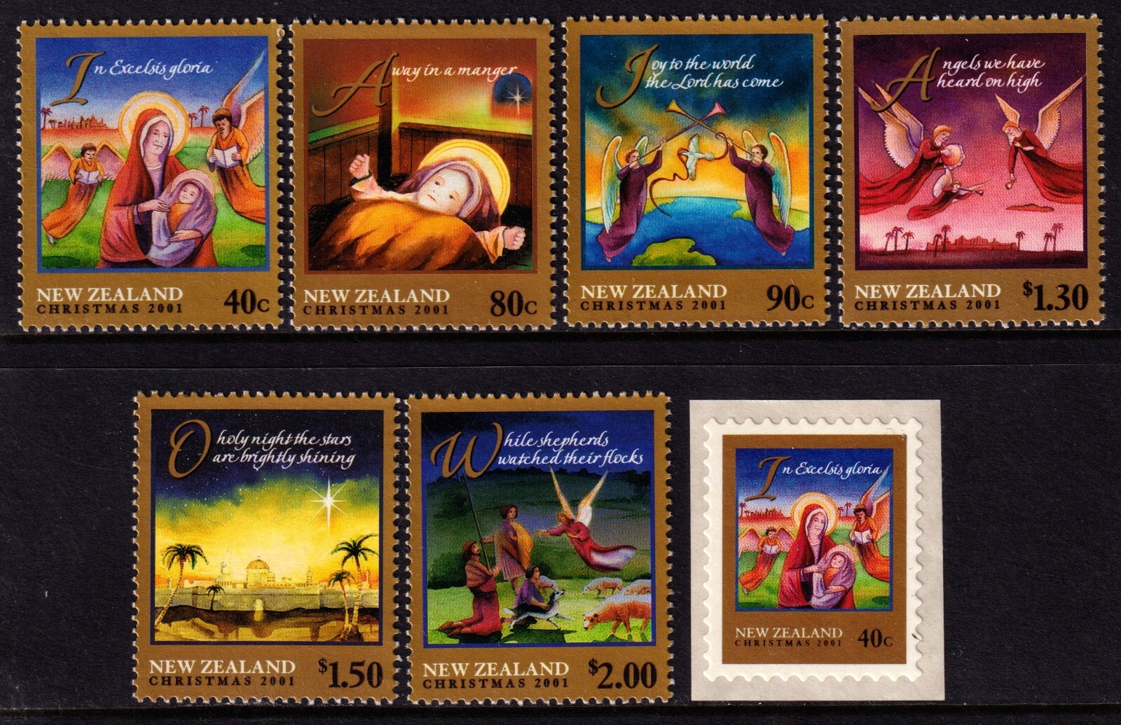 New Zealand 2001 Christmas Complete Mint MNH Set SC 1731-1737 | eBay