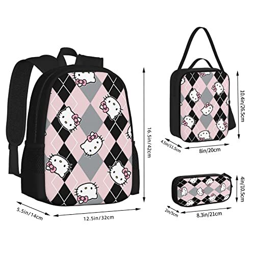Generic Cute Girls Backpack for School Kids Backpack with Lunch Box ...