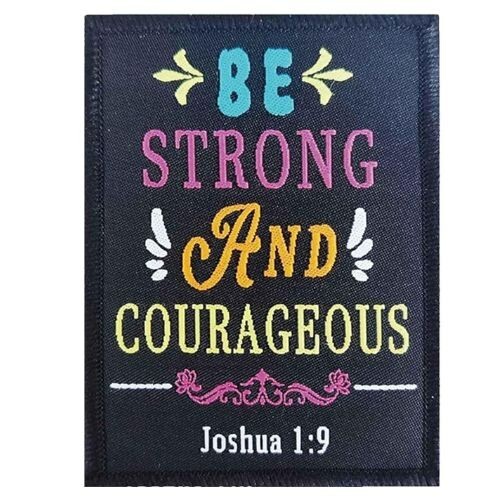 BE STRONG AND COURAGEOUS Christian Bible Tactical Morale Patch Hook and ...