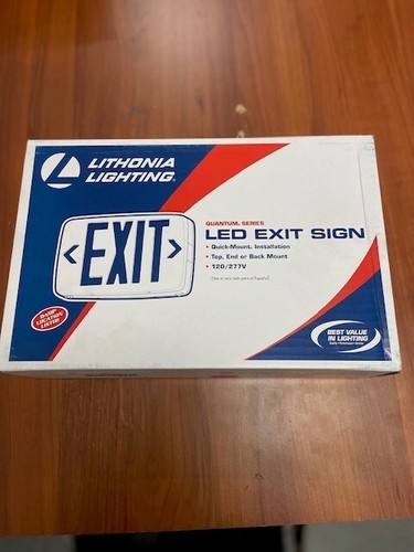 LITHONIA LQM S W 3 R 120/277 M6 LED EXIT SIGN | eBay