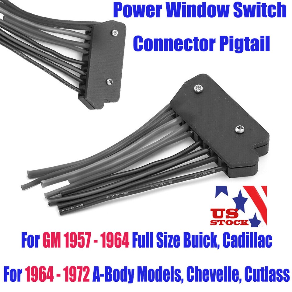 Power Window Switch Connector Pigtail For Chevrolet 64-72 A-Bdy 1964-72 ...