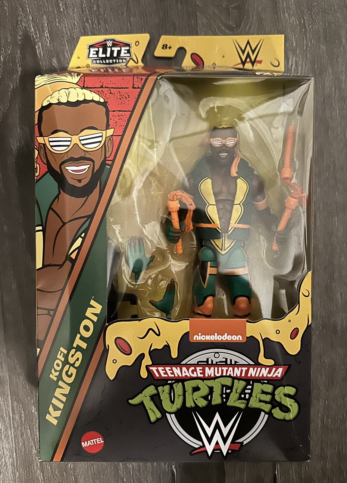 Mattel WWE Elite Collection TMNT KOFI KINGSTON MICHELANGELO Ninja ...
