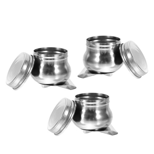 3pcs Stainless Steel Paint Palette Cup with Clamp - Paint Brush Wash ...