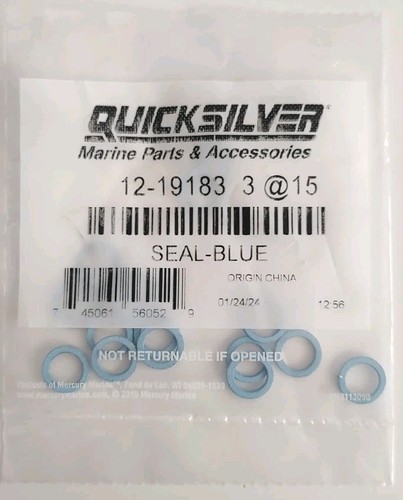 15-pack 12-19183 3 Alpha, Bravo, Mercury Outboard Drain Plug Screw Seal ...