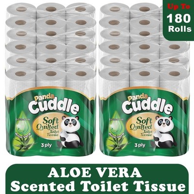 3Ply Aloe Vera Scented Toilet Paper Rolls Soft Quilted Embossed ...