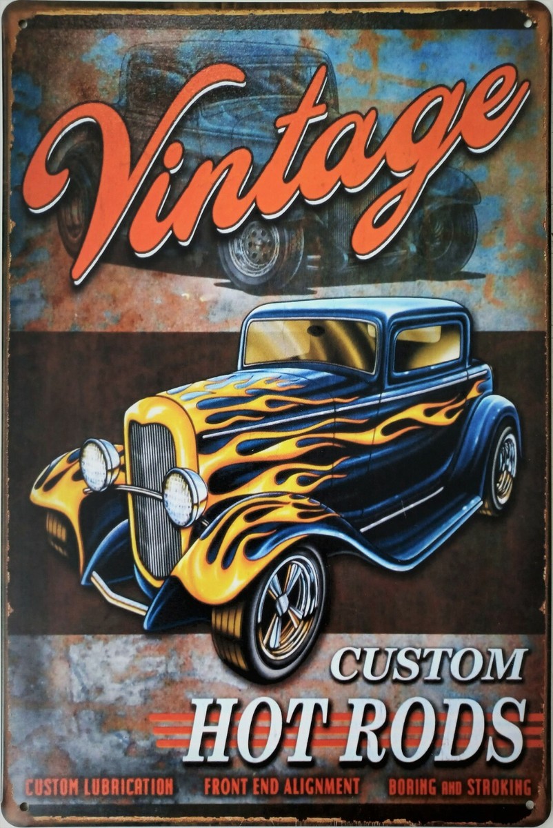 Vintage Automobile Metal Signs