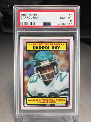 1983 Topps Darrol Ray #7 - PSA 8 - New York Jets | eBay
