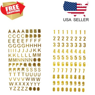 Glitter Alphabet Letter Metallic Sticker Self Adhesive For Card Making ...