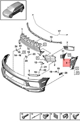 Genuine PORSCHE Guide Right 9Y0807178C | eBay