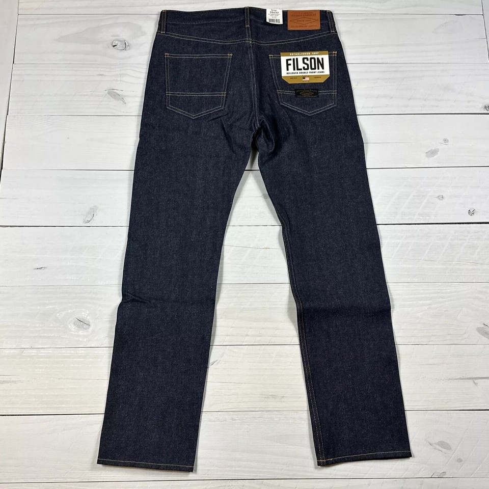 FILSON Bullbuck Raw Indigo Double-Front Jeans | eBay