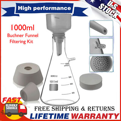 Lab Buchner Funnel Filtering Kit w/ Flask Funnel Ceramics Buchner ...