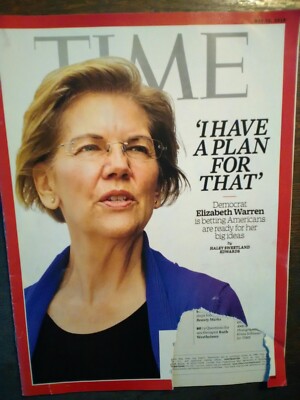 TIME MAGAZINE ISSUE # 05/20 2019 DEMOCRAT ELIZABETH WARREN TIME ...