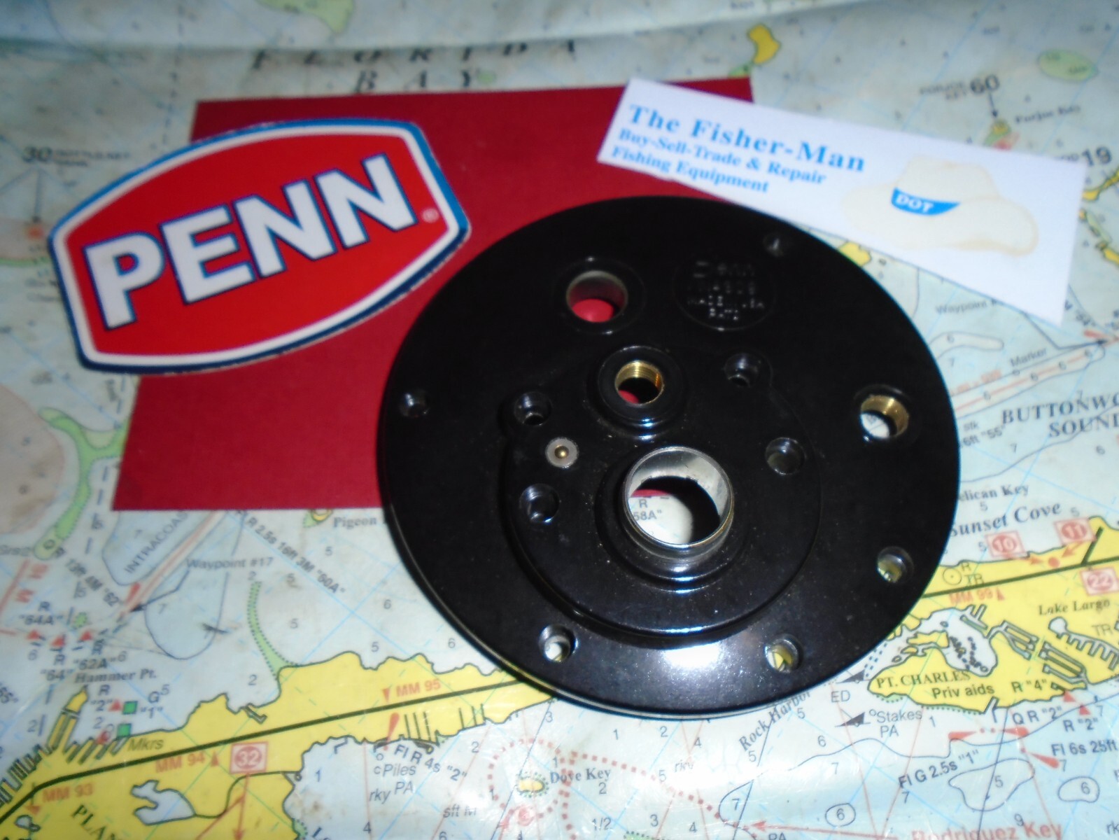 PENN 309 SIDE PLATE OLDER PENN BLACK PART 1-309 SUPER PEER 309M USA W ...