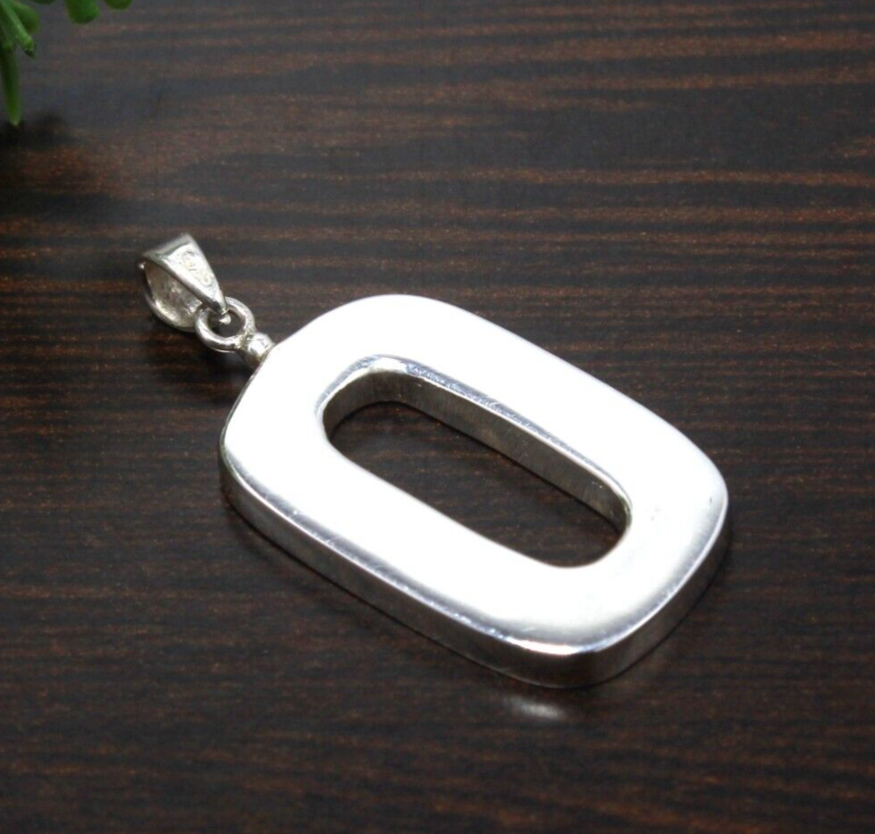 925 Solid Silver Pendant, Unique Statement Metal PENDANT, Plain Charm ...