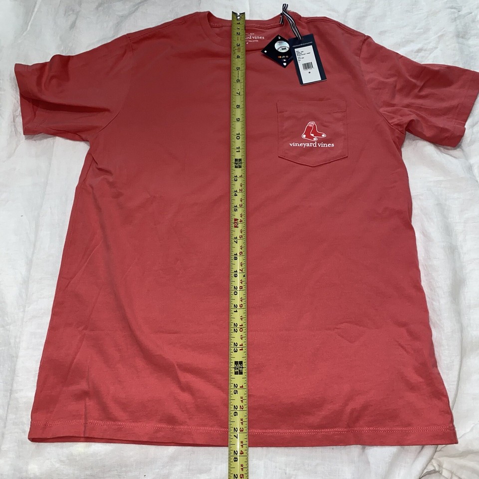Vineyard Vines Boston Red Sox MLB Whale Pocket SS Jetty Red Shirt Men's ...