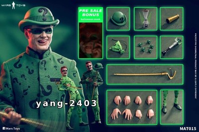 Mars Toys 1/6 The Riddler Action Figure Jim Carrey Villain Movable ...