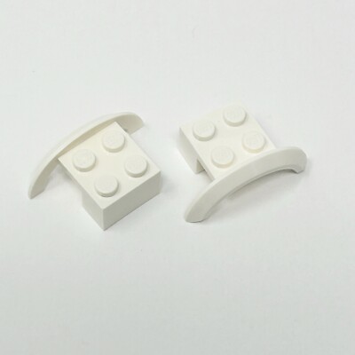 98282 LEGO Parts Vehicle Mudguard 4x2 1/2x1 w/ Arch Round WHITE (2) | eBay