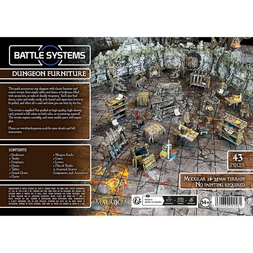 Dungeon Furniture Fantasy Dungeon Terrain Battle System D&D DND Scenery ...