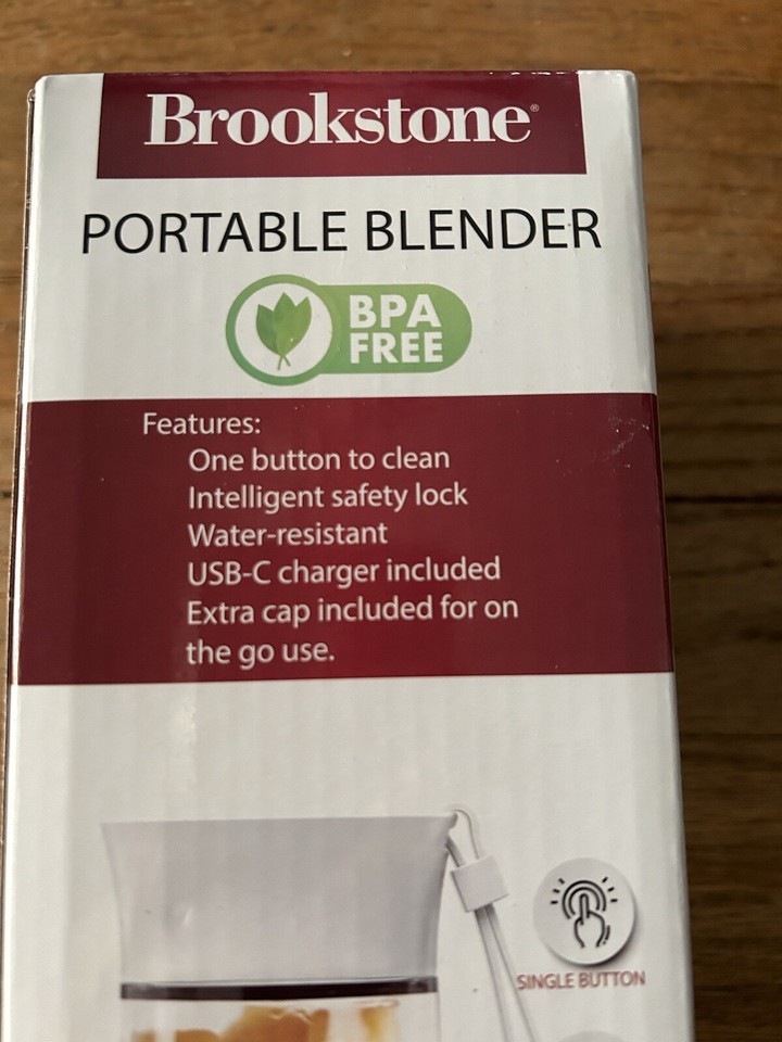 Brookstone 500mL Compact Portable Blender BPA Free White New Inbox ...