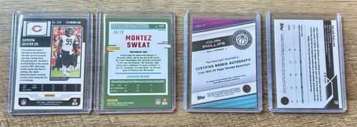 Gervon Dexter Sr Montez Sweat Julian Phillips Panini Topps Chrome Auto ...