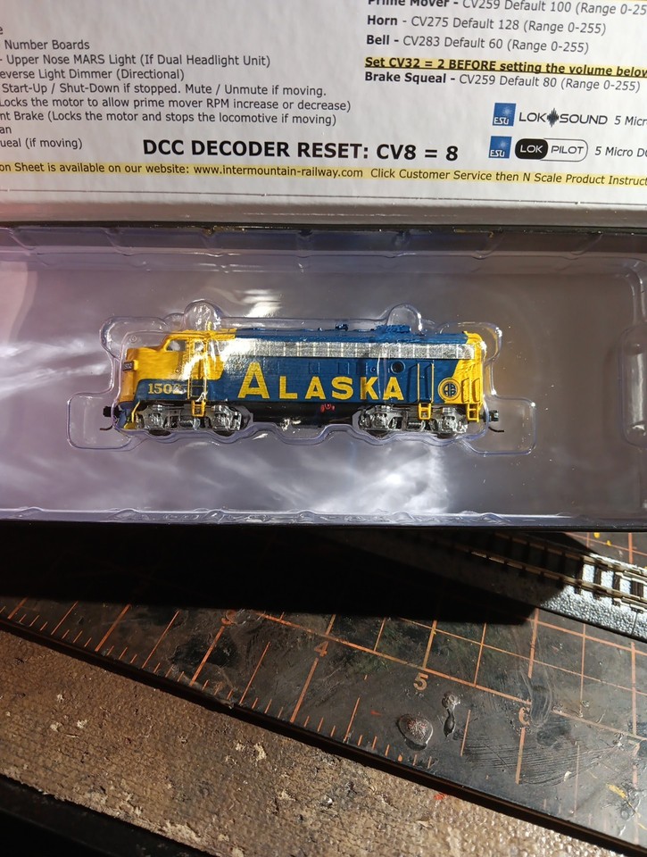 intermountain n scale locomotive F7A Alaska Railroad 1502 Dcc Ready | eBay