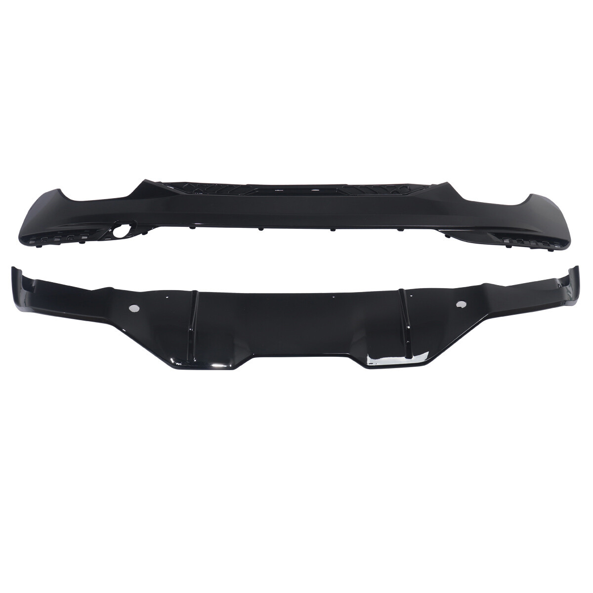 Fits BMW G30 530e M550i M Sport 2017-2022 Gloss Black Rear Bumper ...