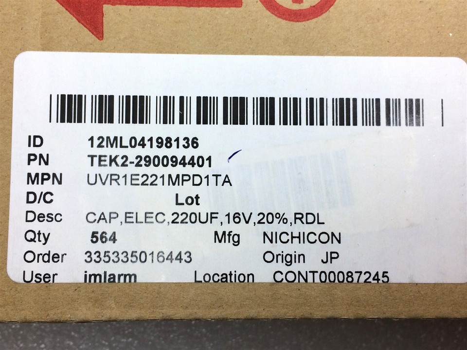 UVR1E221MPD1TA NIC CAP ALUM 220UF 20% 25V RADIAL 40 PIECES | eBay