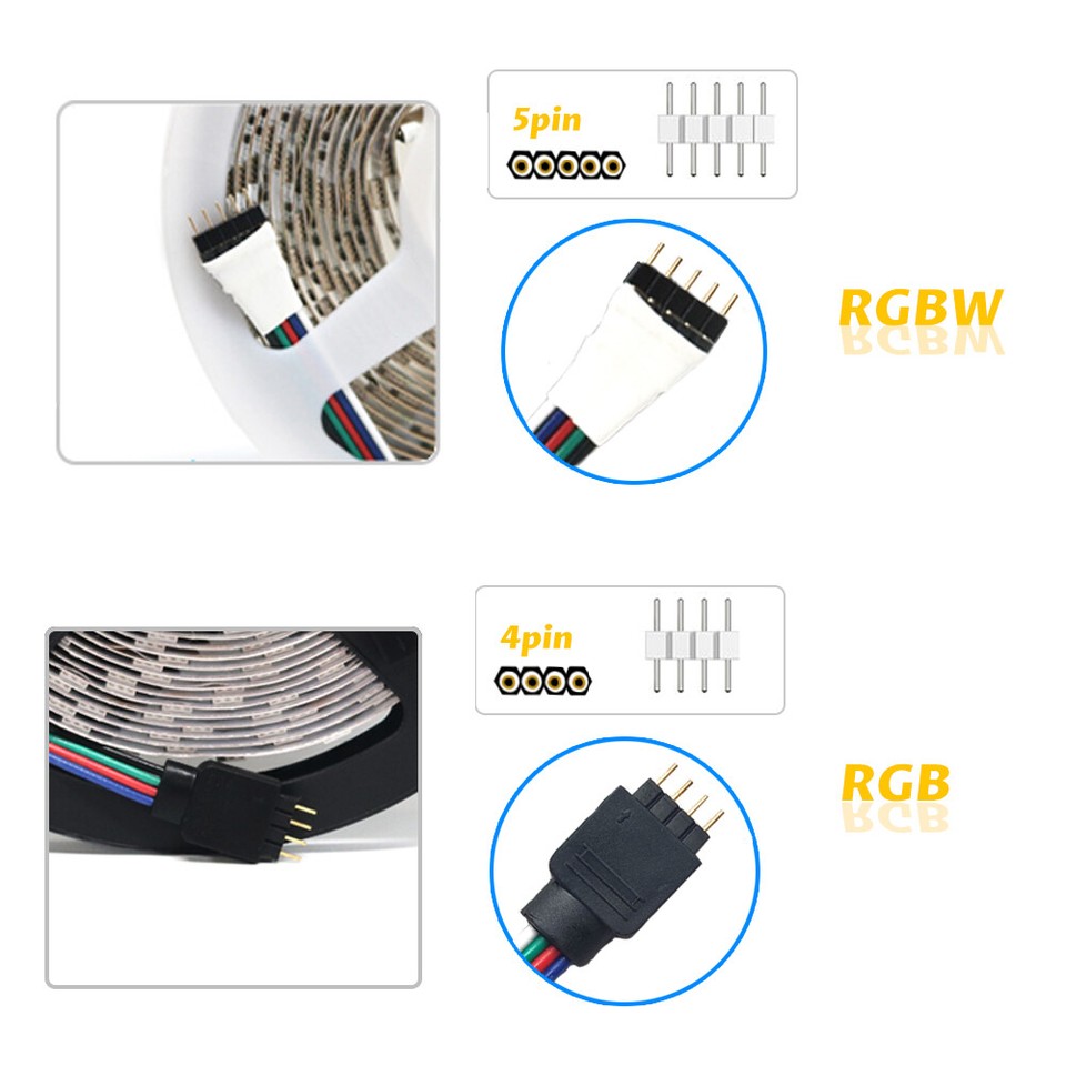 5m LED Streifen 12V/24V RGB RGBW RGBWW SMD 5050 IP65 Stripe Dimmbar ...
